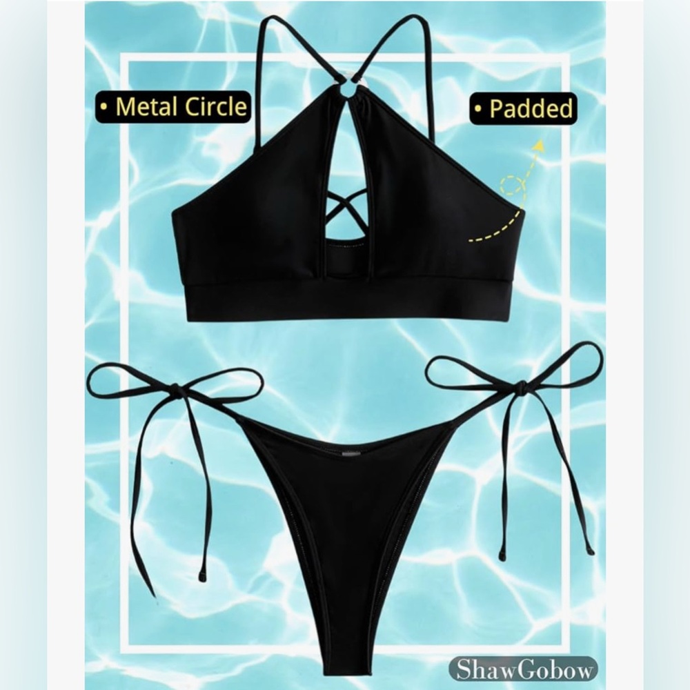 Sexy Keyhole Bikini, Cutout, High Cut, Low Rise, 2 Pi… - Gem